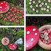 Mushroom Red Wood Rune Set Maple Norse + Box Hand Painted - Etsy