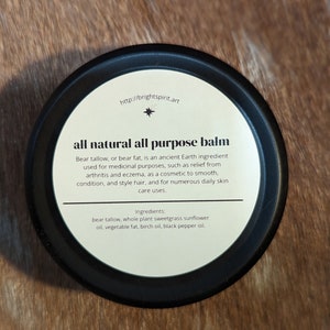 Metsan Ukko "forest Giant" Bear Tallow Salve With Birch and Black ...