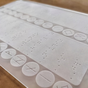 Elder Futhark Rune Braille Board for Blind or Visually Impaired ...