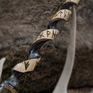 Runecaller Norse Rune Wand Volva Staff Distaff Asatru Altar Divination ...