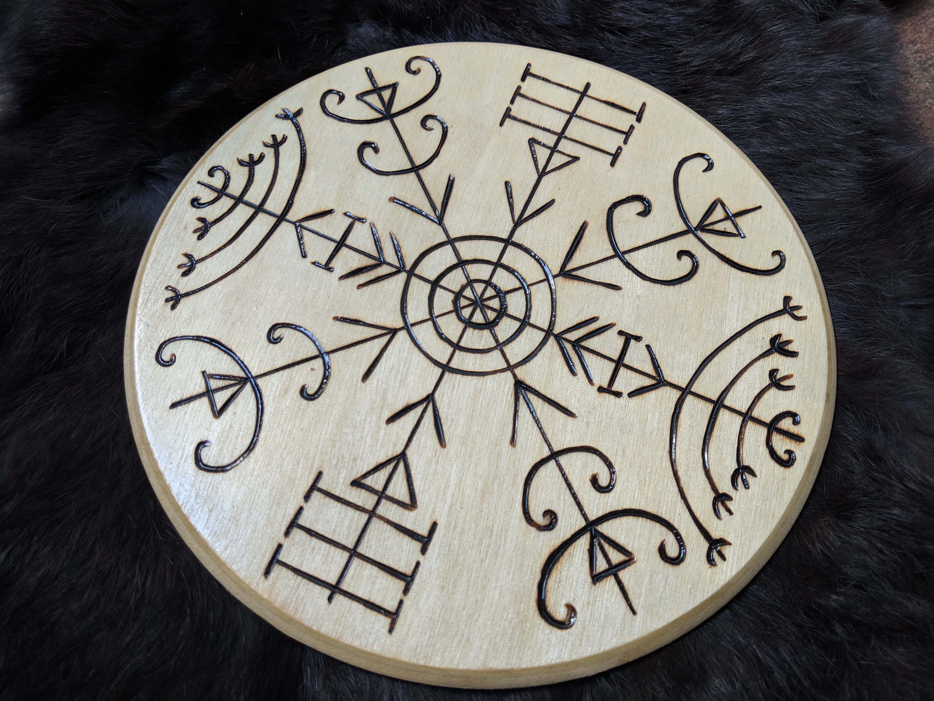 Veldismagn Icelandic Magic Stave Heathen Asatru Altar Plate Safe ...