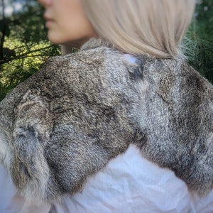 Rabbit Fur Shoulder Cape Cloak | Fur Mantle | Various Colors ...