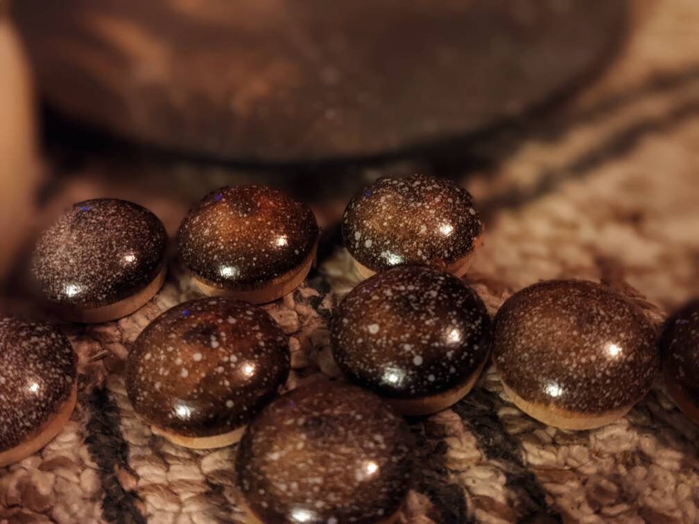 Mushroom Brown Cap Wood Rune Set Maple Norse Box Hand | Etsy