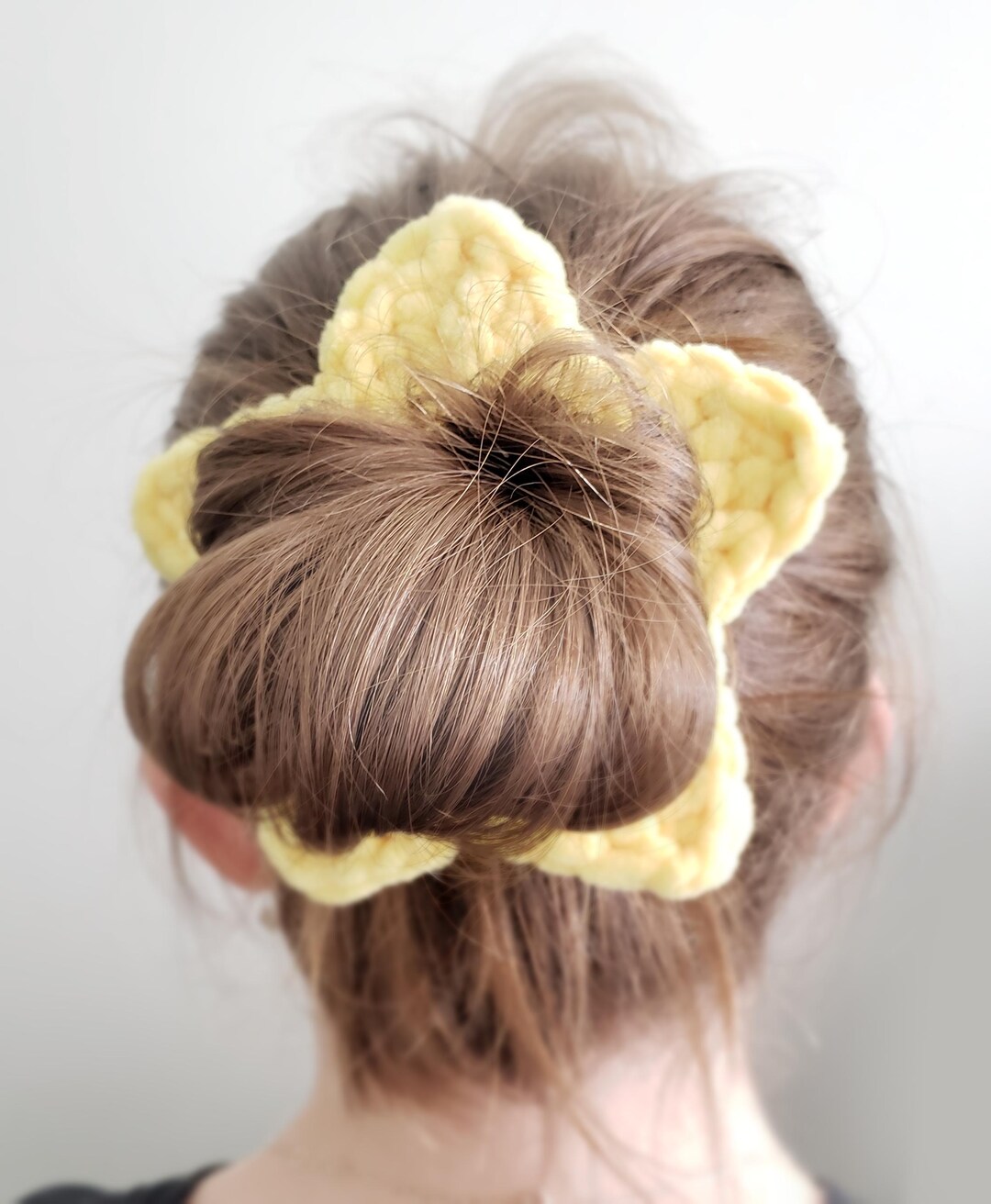 Star Hair Bopper Galaxy Girl Hair Scrunchy, Cute Yellow Star Celestial ...
