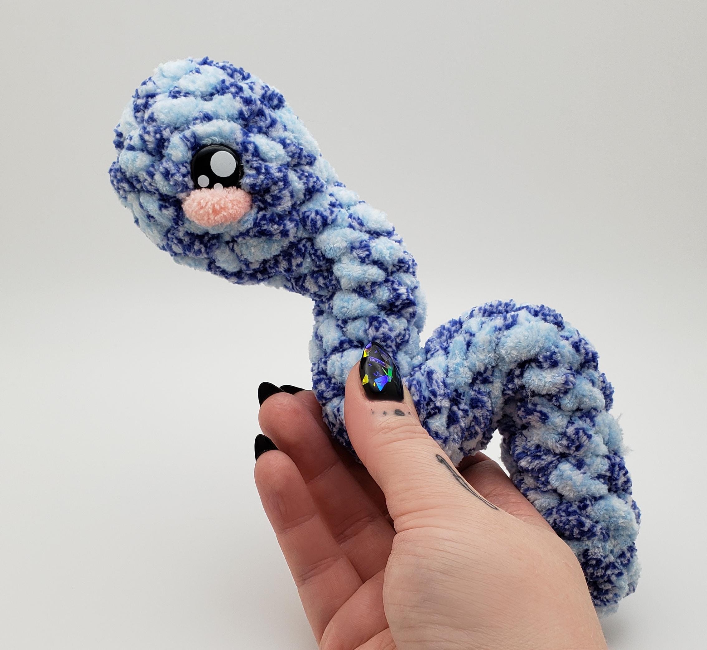 Wiggly Wormies Crochet Amigurumi Bendable Worm, Sensory Toy, Fidget Toy ...