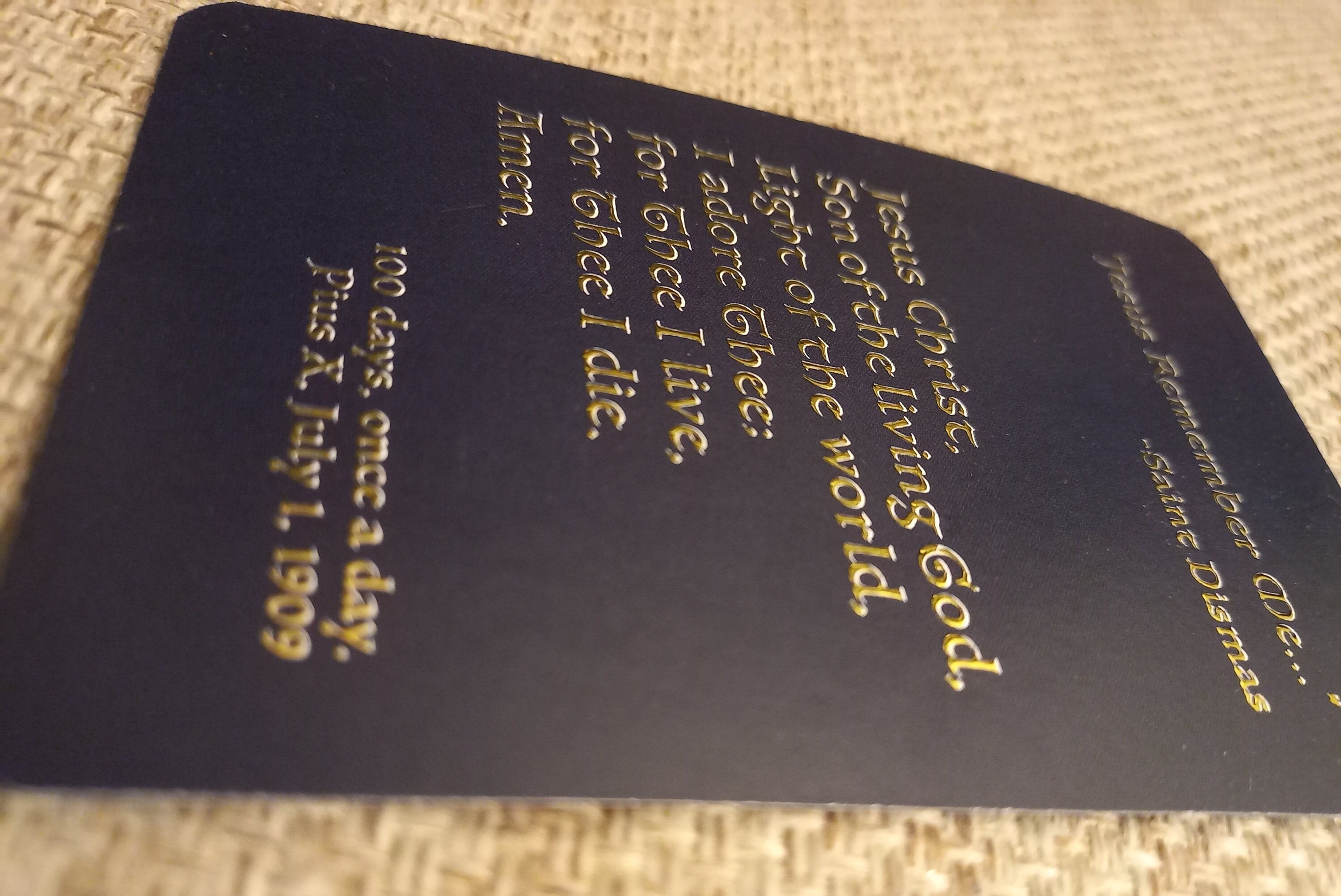 St. Dismas Holy Card With Gold Foil Border. It is 2.75 X 4.25with ...