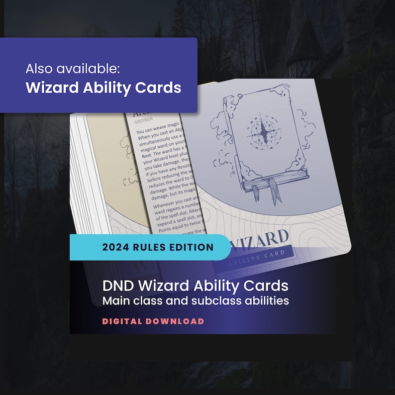 Wizard Spell Cards: DND 2024 Edition, All Levels (printable PDF) - Etsy