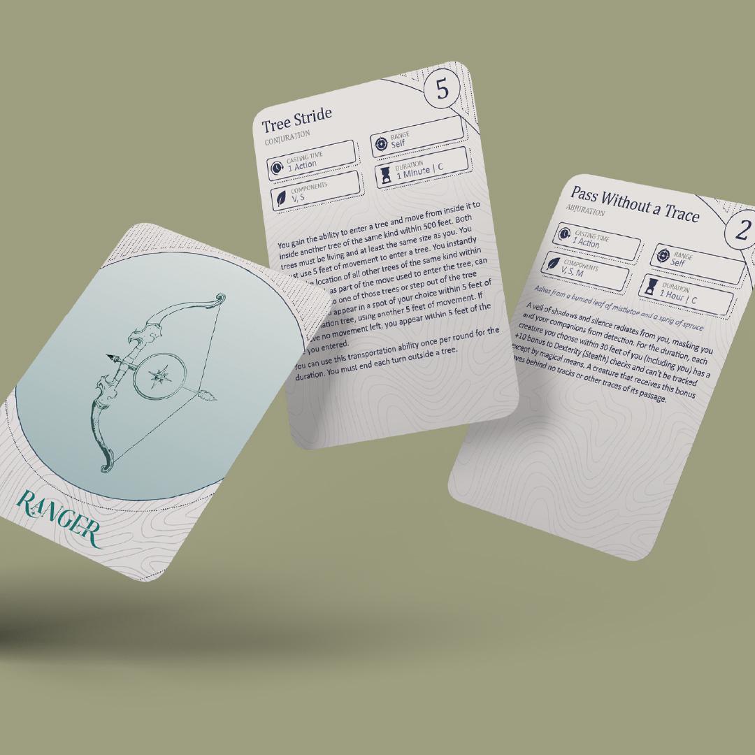 Ranger Spell Cards: DND 2014 Edition, All Levels (printable PDF), DND ...