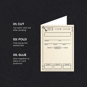 Blank DND Item Cards: Form Fillable RPG Cards (digital Download) - Etsy