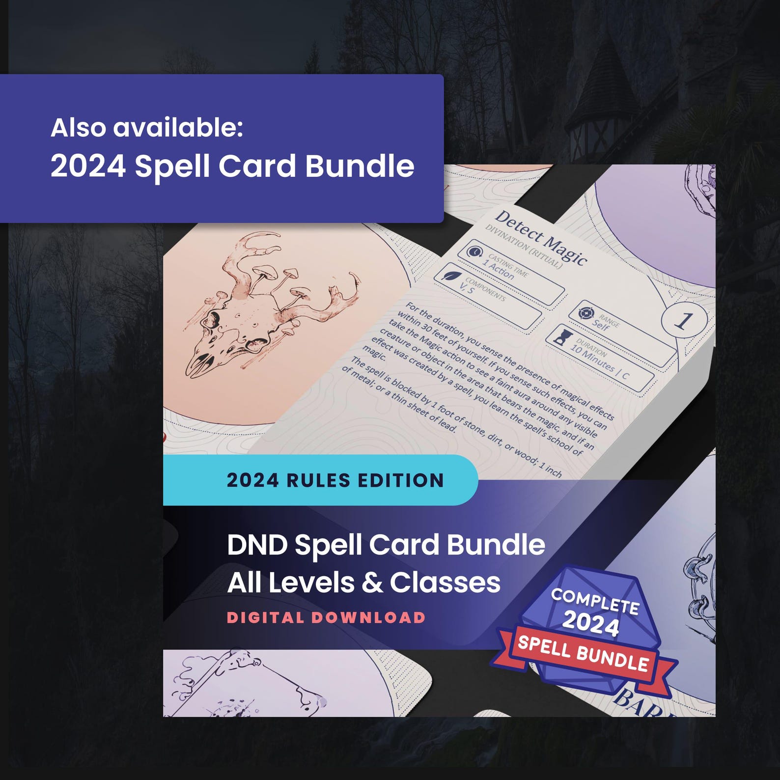 Druid Spell Cards: DND 2024 Edition, All Levels (printable PDF) - Etsy