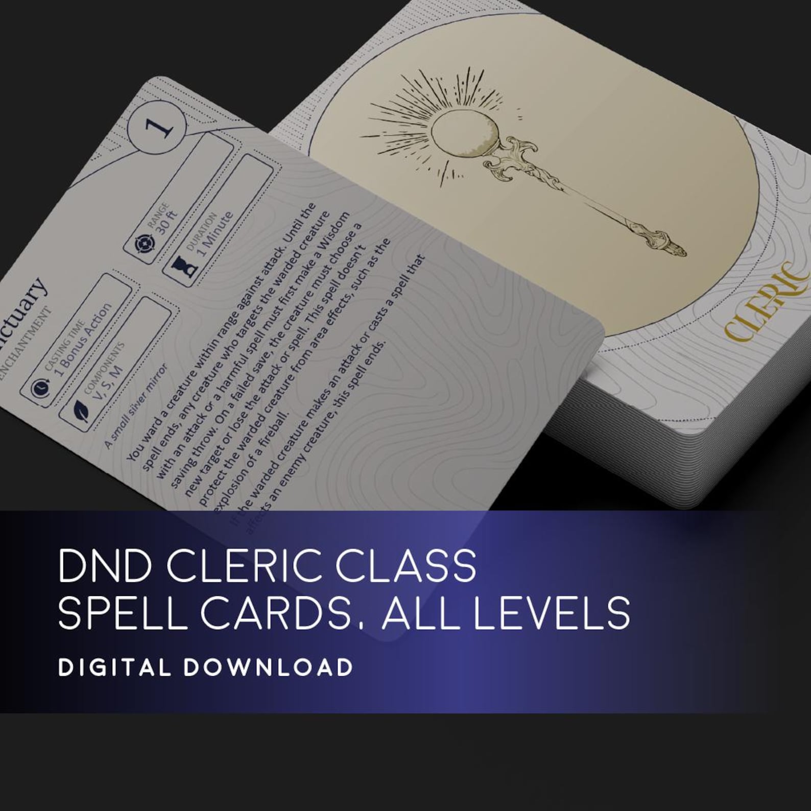 DND Class Spell Cards Cleric DND Class Bundle DND Spell Cards 5e Dnd Class Spells Dnd Spell ...