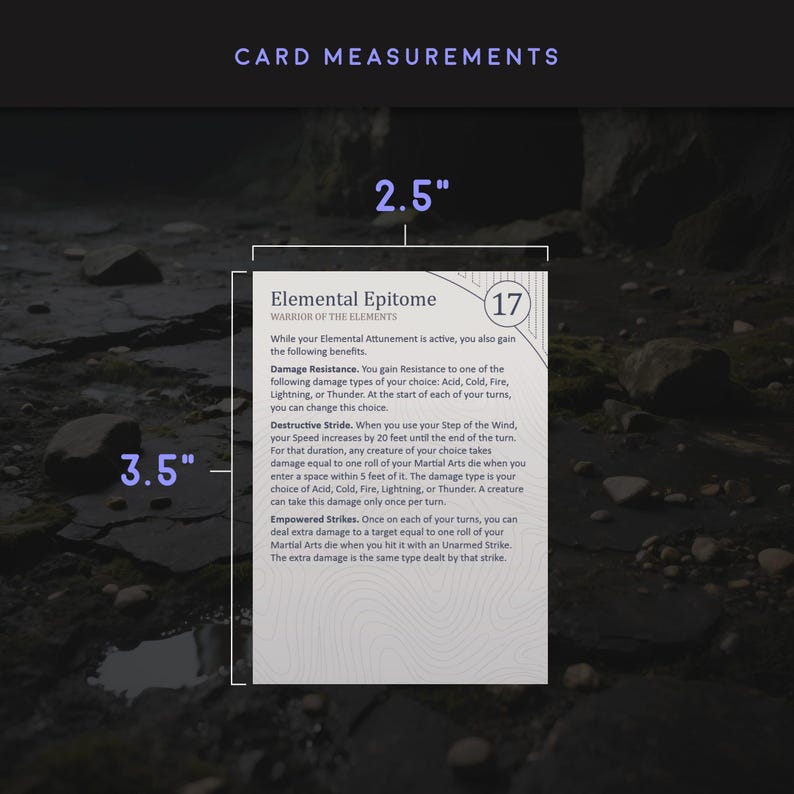 DND Monk Ability Cards: All Handbook Class Abilities, Including ...