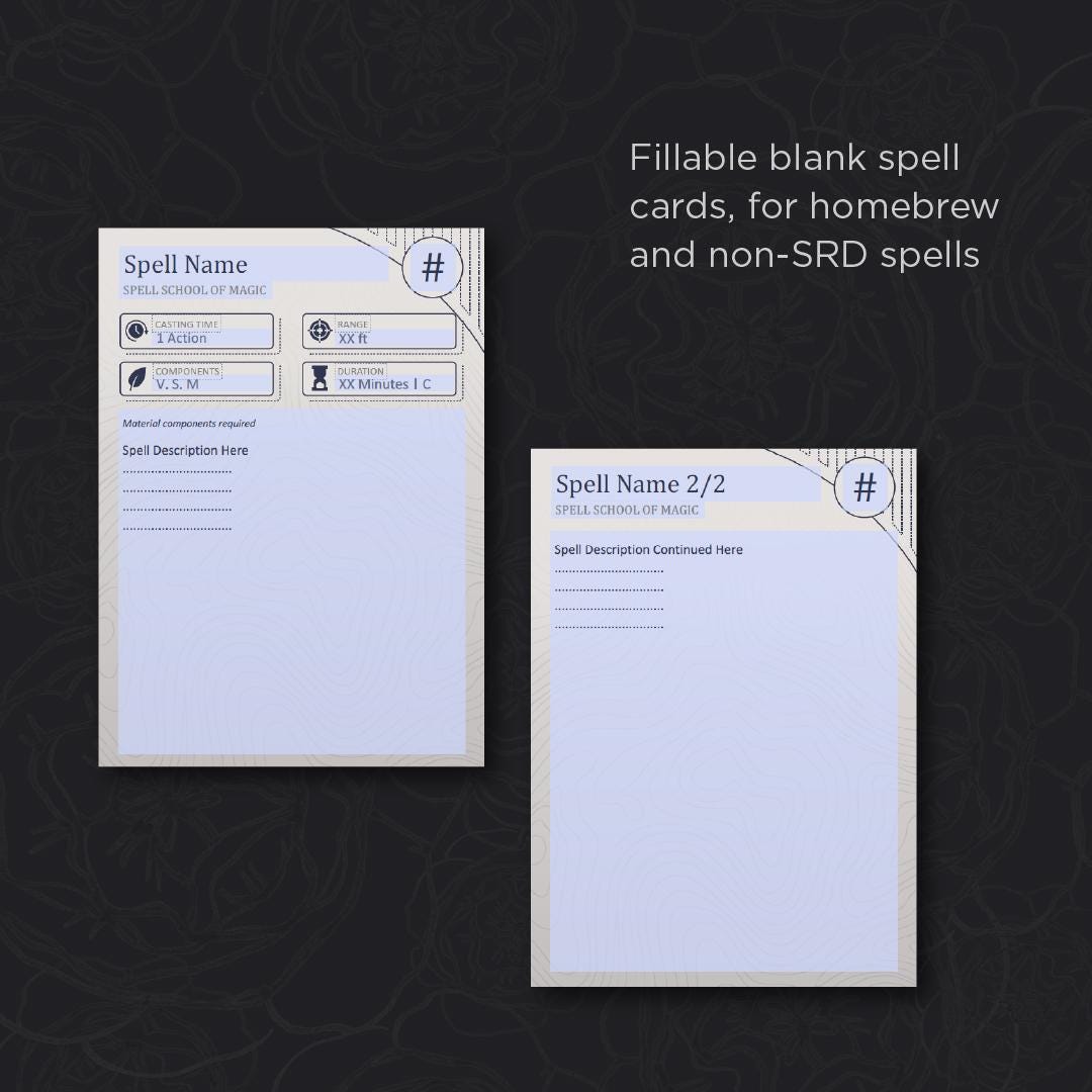 DND Class Spell Cards | Cleric | DND Class Bundle | DND Spell Cards 5e ...