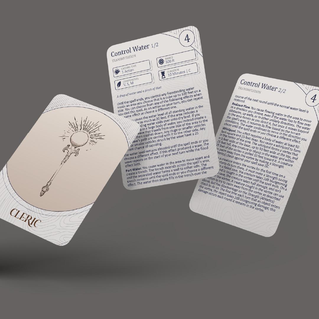 DND Class Spell Cards | Cleric | DND Class Bundle | DND Spell Cards 5e ...