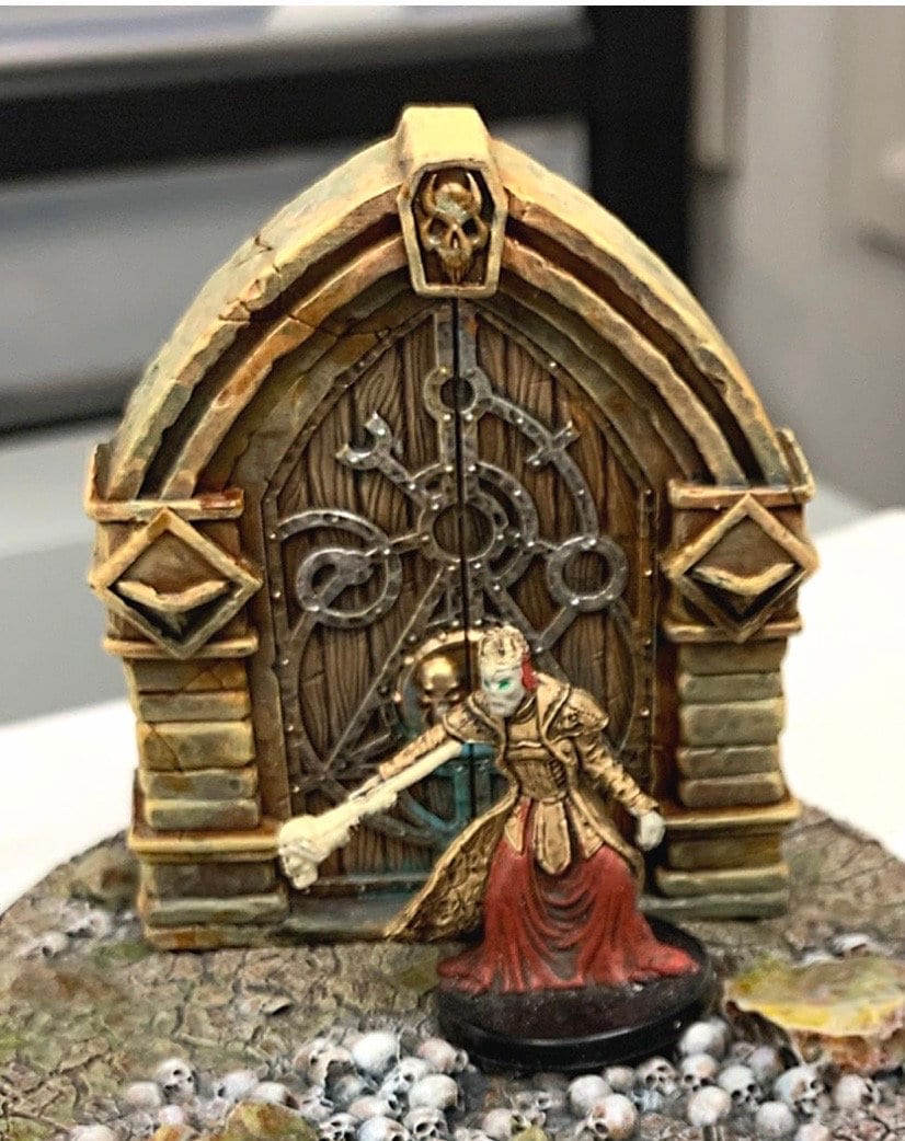 Legend Games- Singular Resin Necromancer Large Double Door for RPG and ...