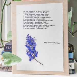 Mary Elizabeth frye, stehe nicht an meinem Grab und weine ...