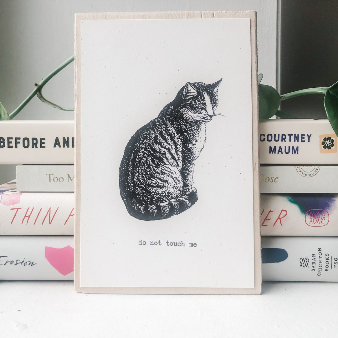 Do Not Touch Me Snarky Cat Wall Art T For Cat Lover Retro Cat