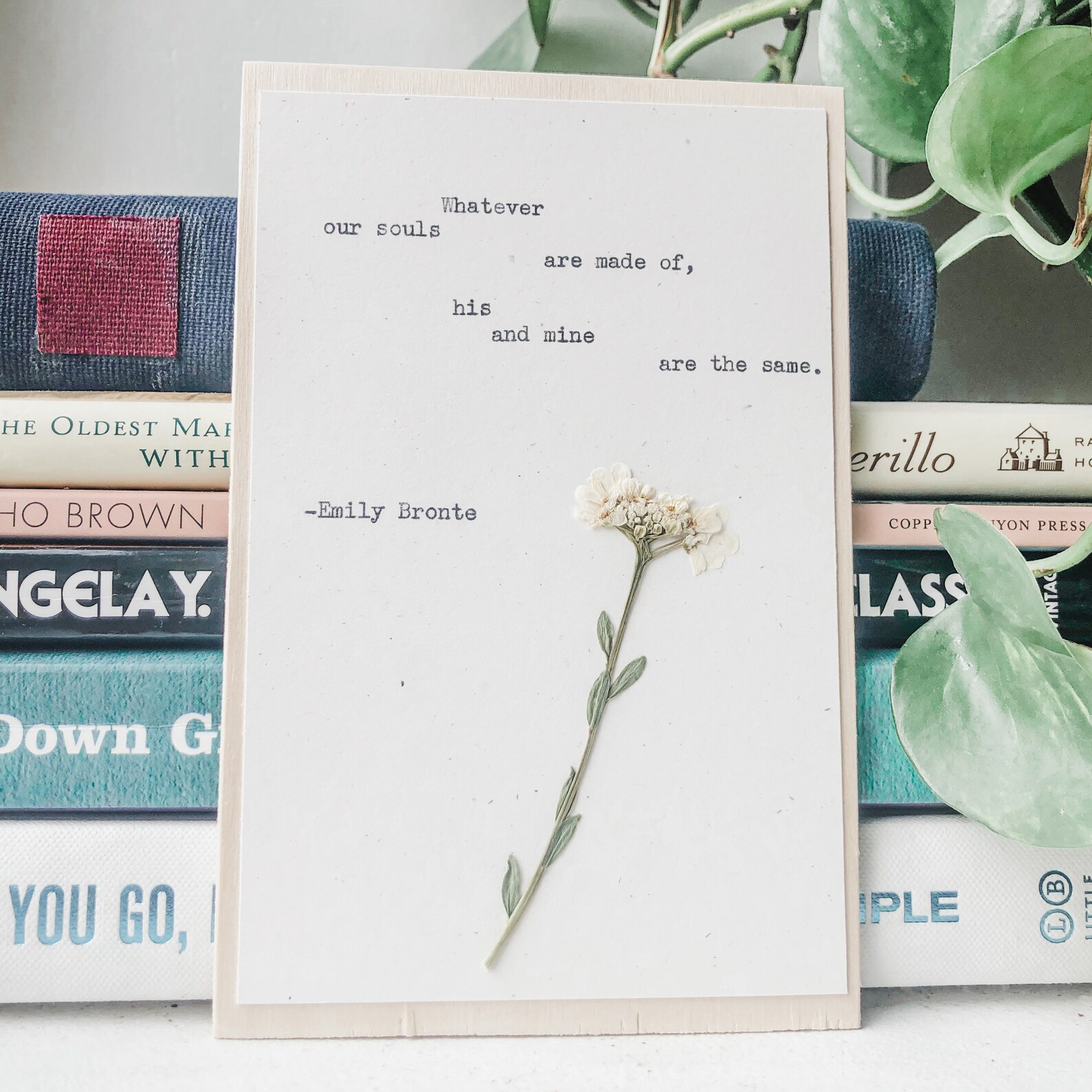 Emily Bronte, Whatever Souls Are Made Of; Typewriter Art, Literary Gift ...