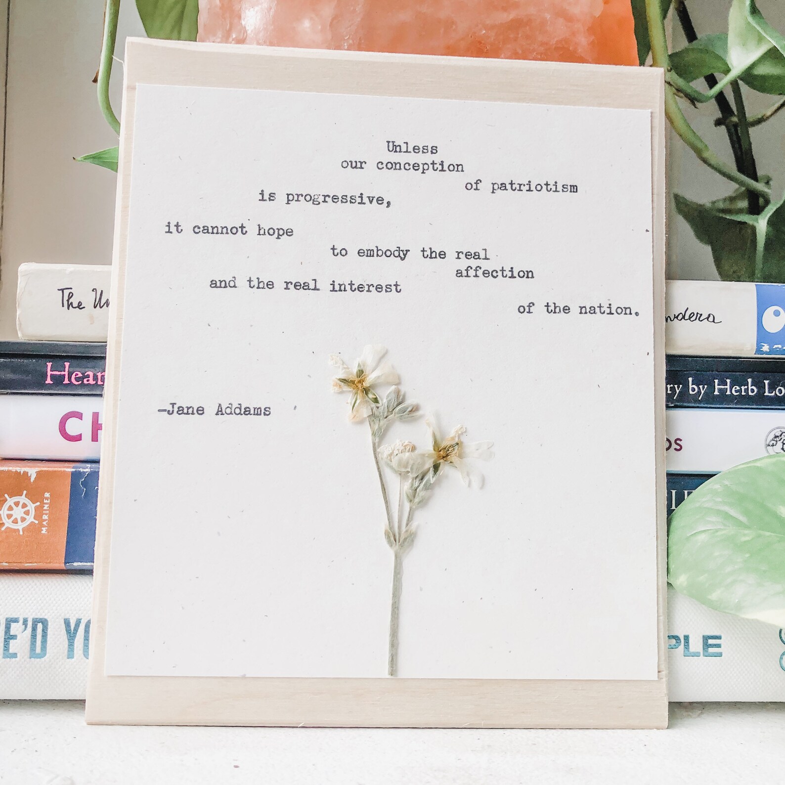 Jane Addams Progressive Patriotism Typewriter Art Political - Etsy