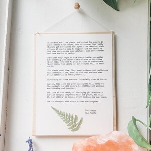 Zoe Branch, Old Plants; Original Artwork, Typewriter Art, Pressed ...