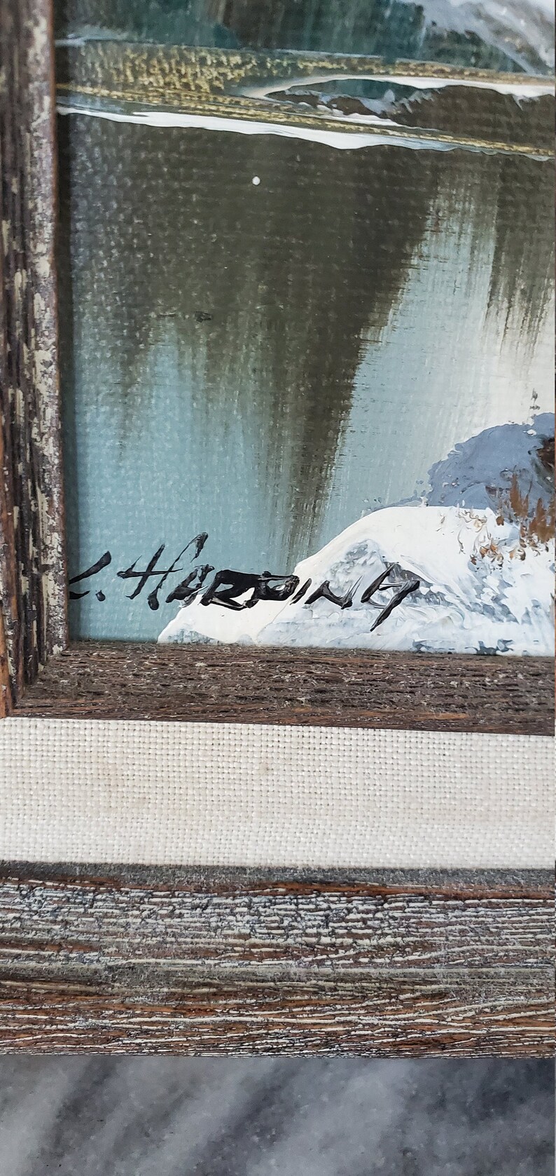 Vintage Oil on Canvas Landscape-signed by Artist L. Harding-excellent ...