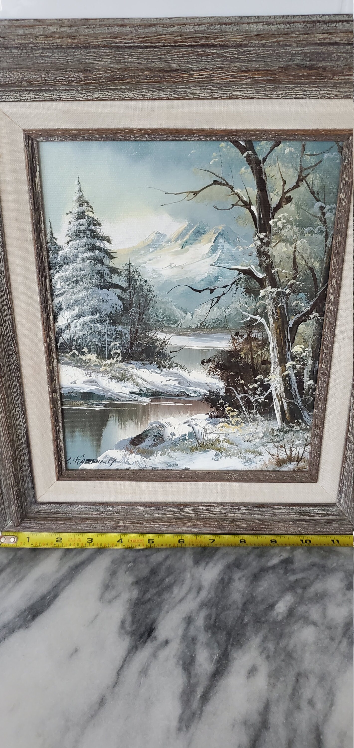Vintage Oil on Canvas Landscape-signed by Artist L. Harding-excellent ...