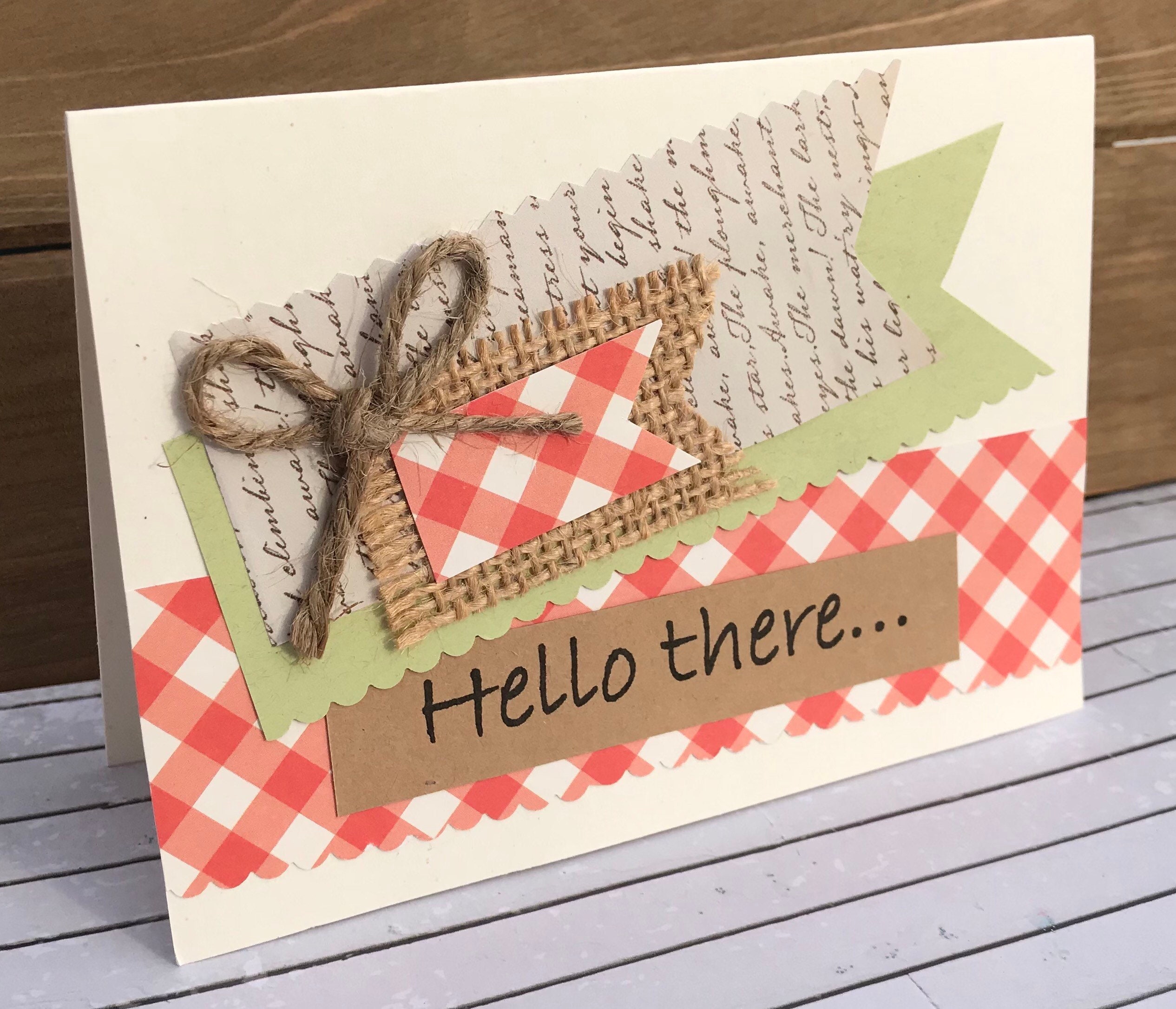 Hello There Greeting Card Miss You Card Blank Note Card - Etsy