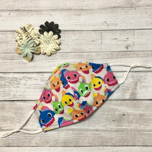 Baby Shark Kids Cotton Face Mask Toddler & Youth Sizes | Etsy