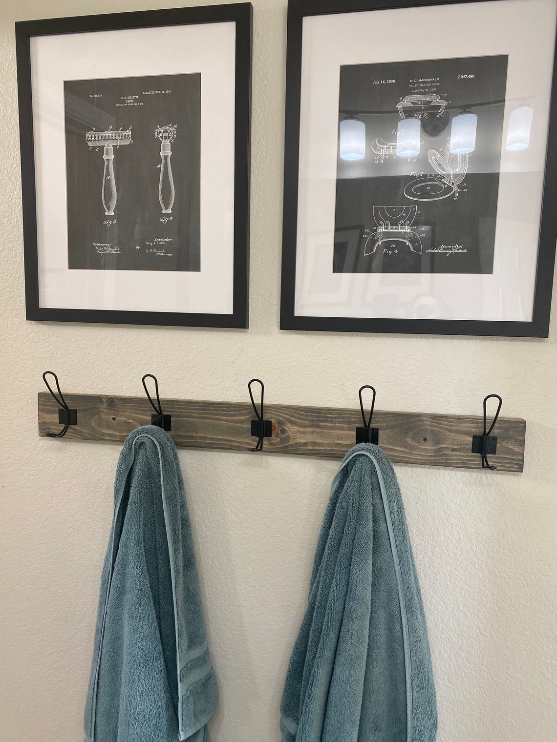 Handmade Farmhouse Hook Rack - Etsy