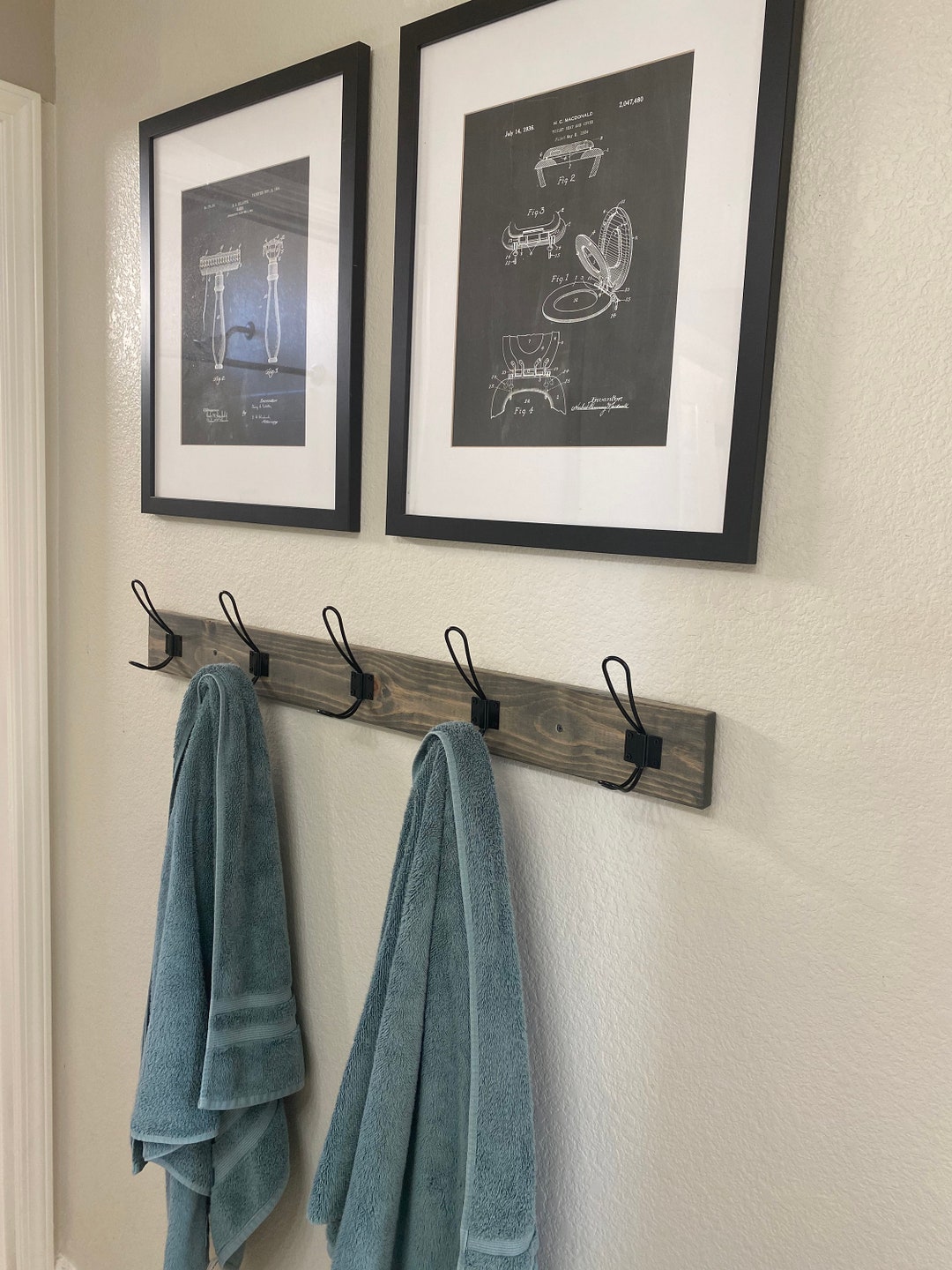 Handmade Farmhouse Hook Rack - Etsy