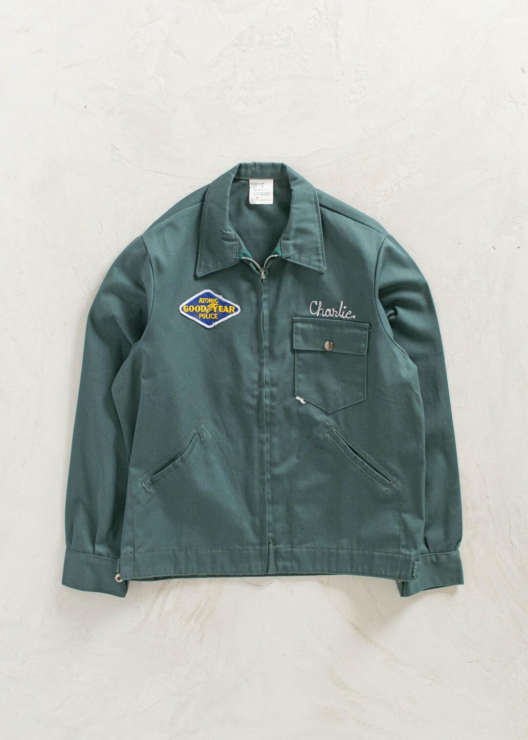Vintage Atomic Goodyear Police Chainstitched Gas Jacket Size S/M - Etsy