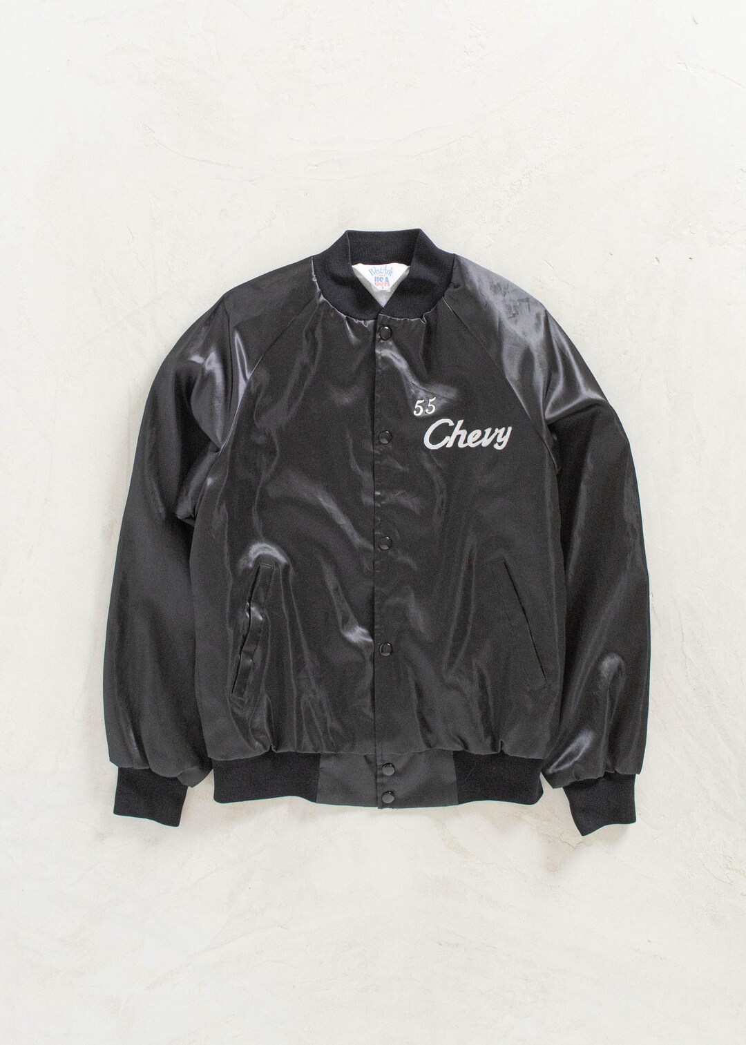 Vintage 55 Chevy Satin Bomber Jacket Size S/M - Etsy