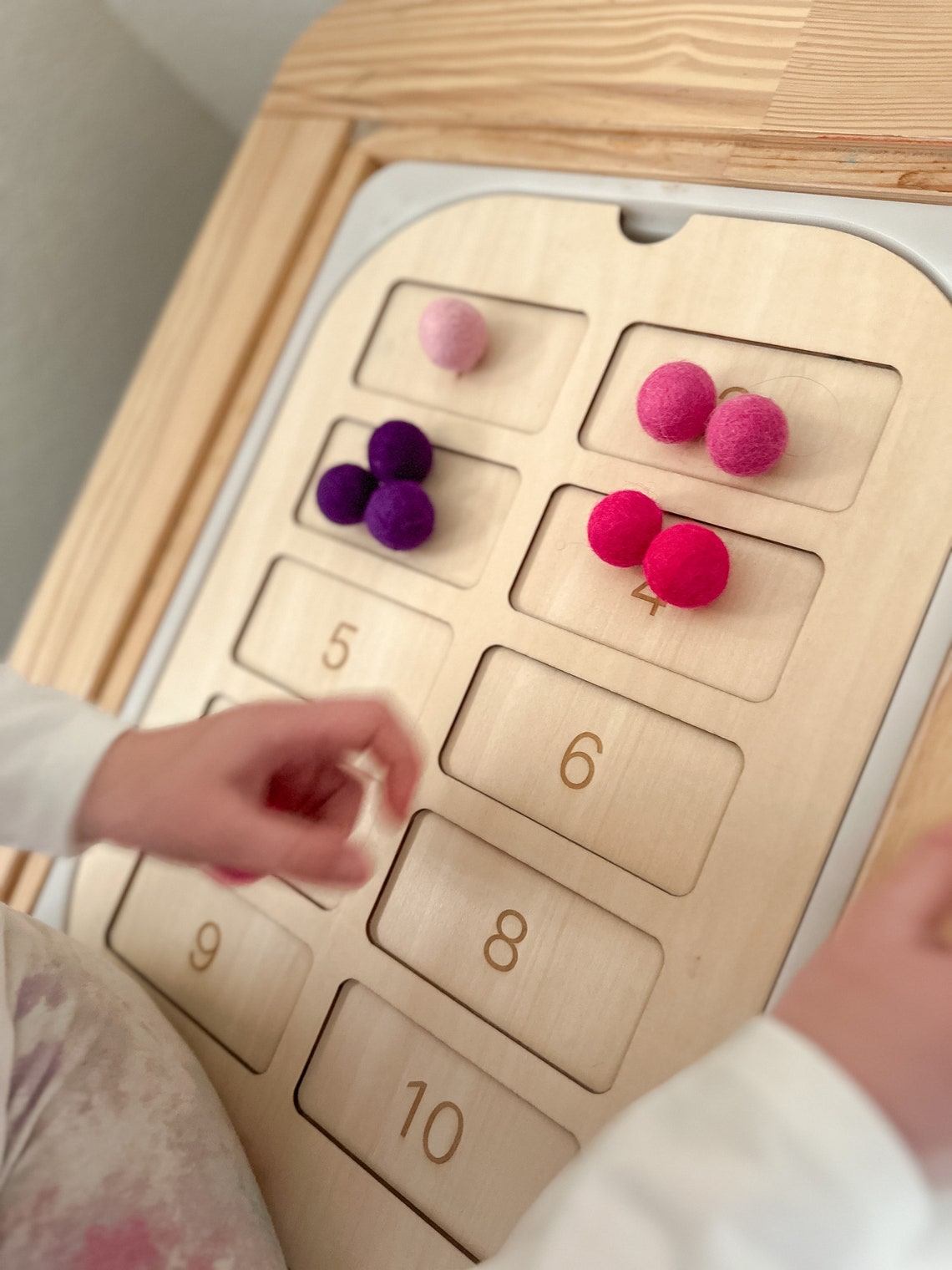 Flisat Table Insert Counting Board Toddler Learning Activity Montessori ...