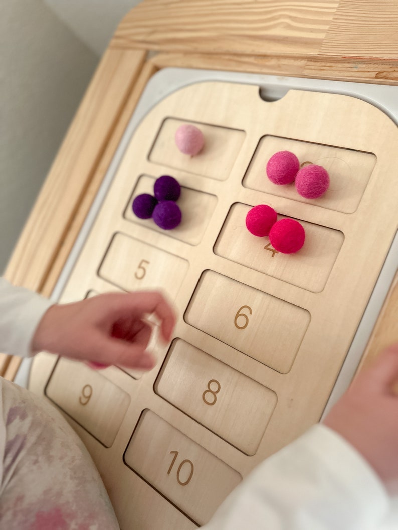 Flisat Table Insert Counting Board Toddler Learning Activity Montessori ...