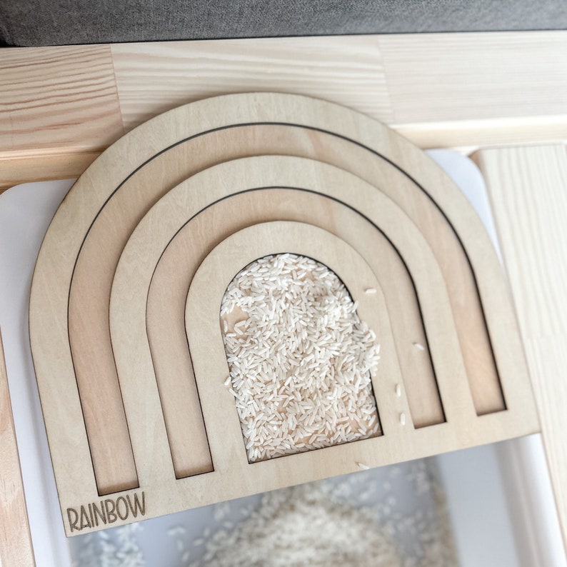 Flisat Insert Rainbow Sensory Table Insert Montessori Learning Activity ...