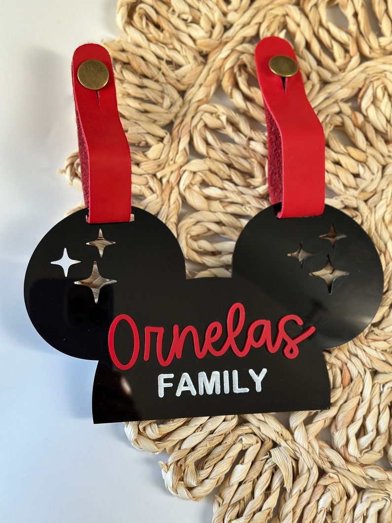 Custom Stroller Tag Magic Mouse Theme Park Stroller Family Name Tag ...
