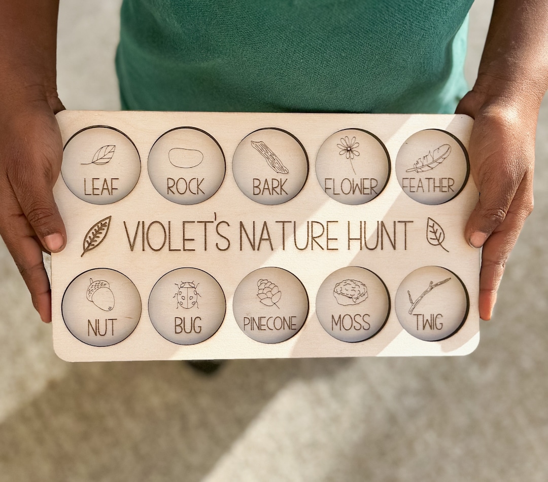 Custom Outdoor Learning Toy Nature Hunt Gift for Kids Outdoor Scavenger ...