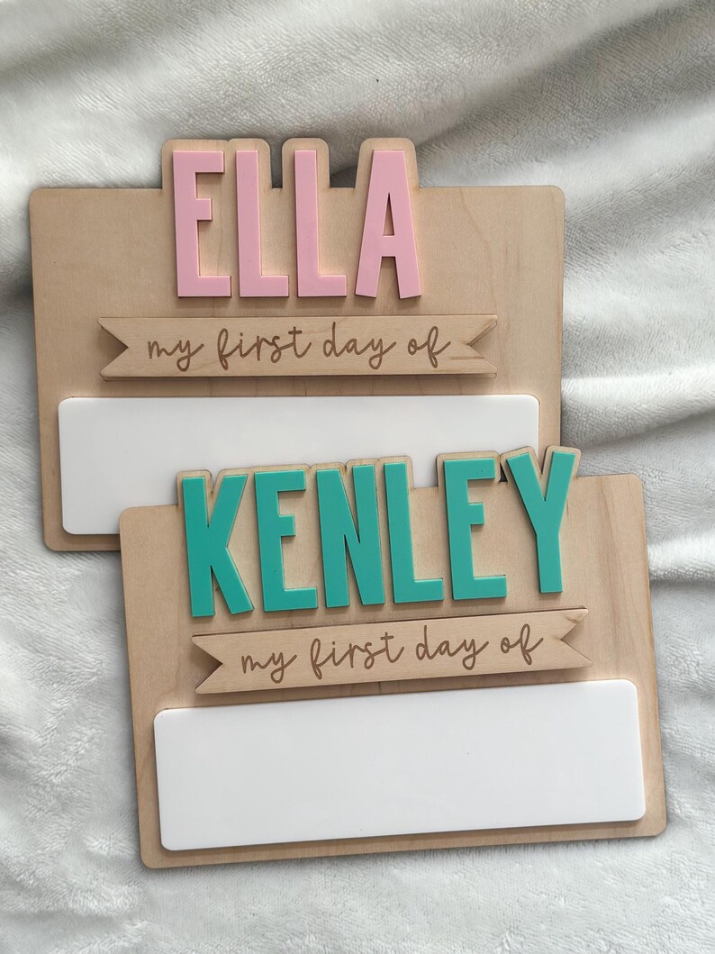 Personalized First Last Day of School Sign Back to School Board First ...