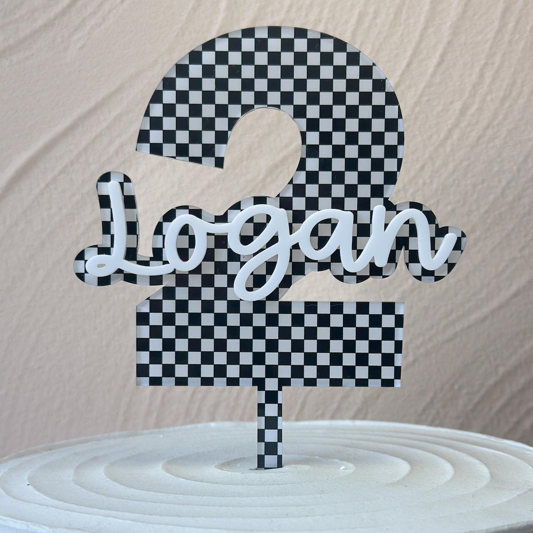 Cake Topper Custom Name Cake Topper Two Fast Birthday Decor Custom 1st ...