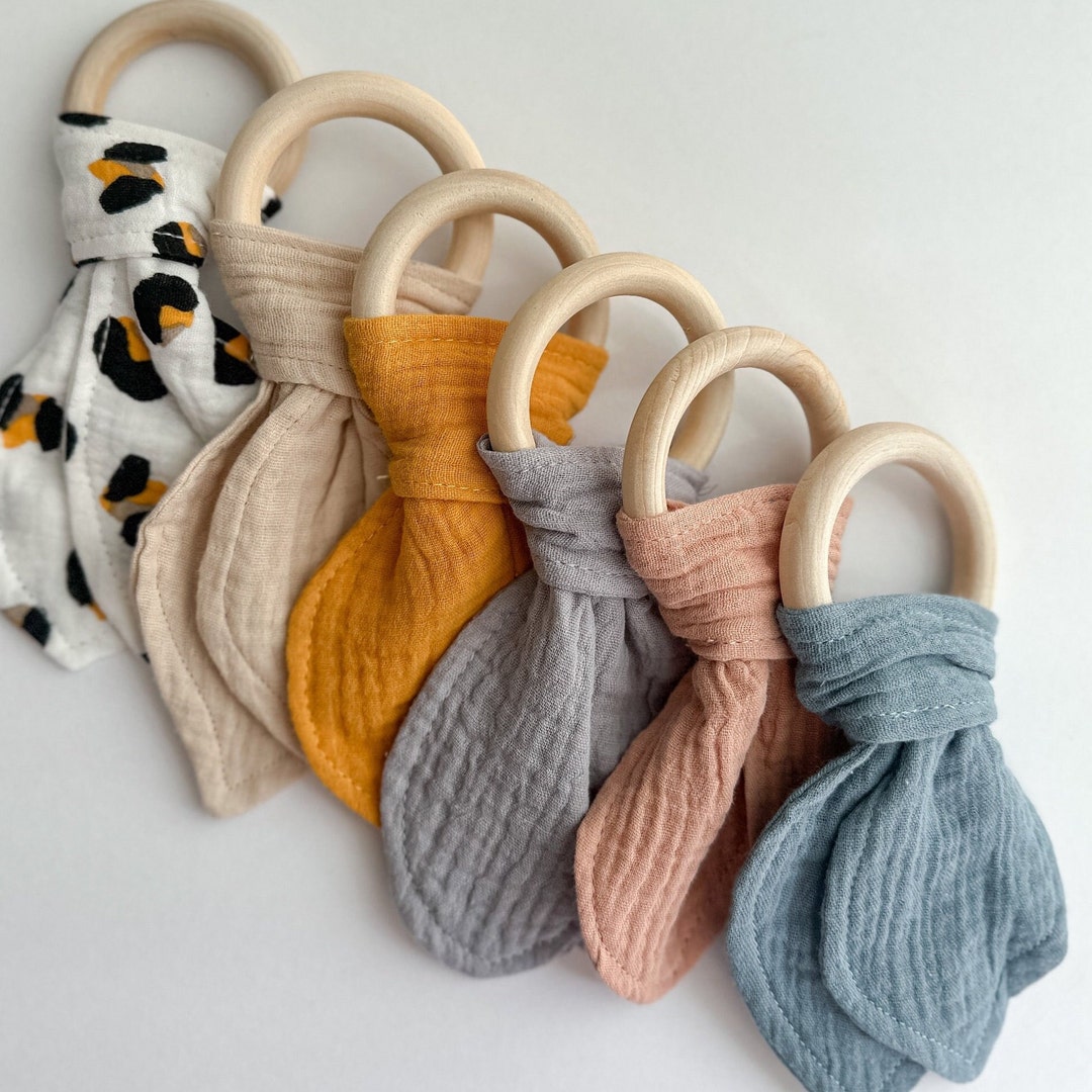 Personalized Wood Baby Teething Ring Custom Girl Baby Shower Gift Boy ...