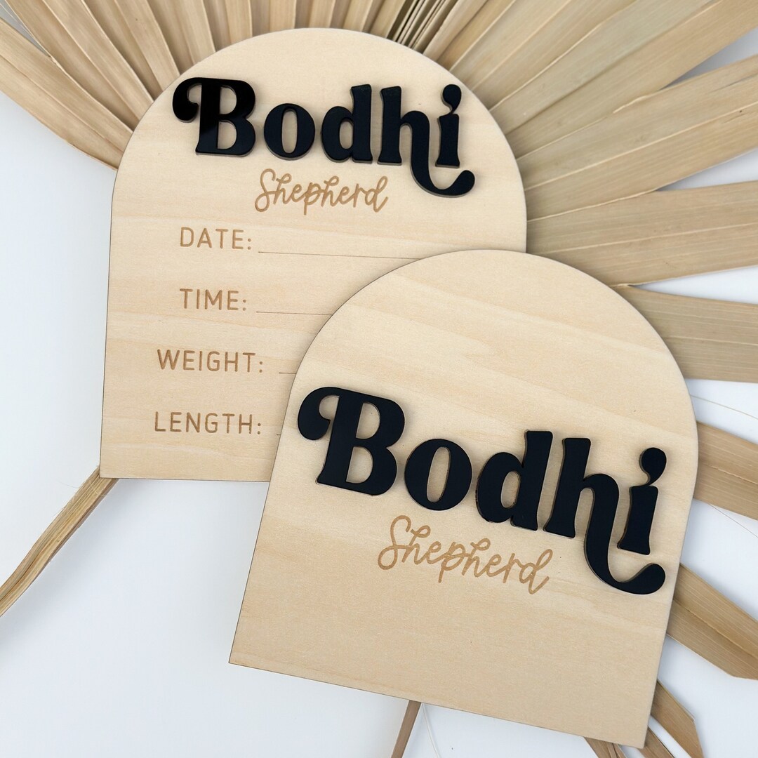Custom Hospital Name Sign Newborn Name Plaque for Hospital Name Reveal ...