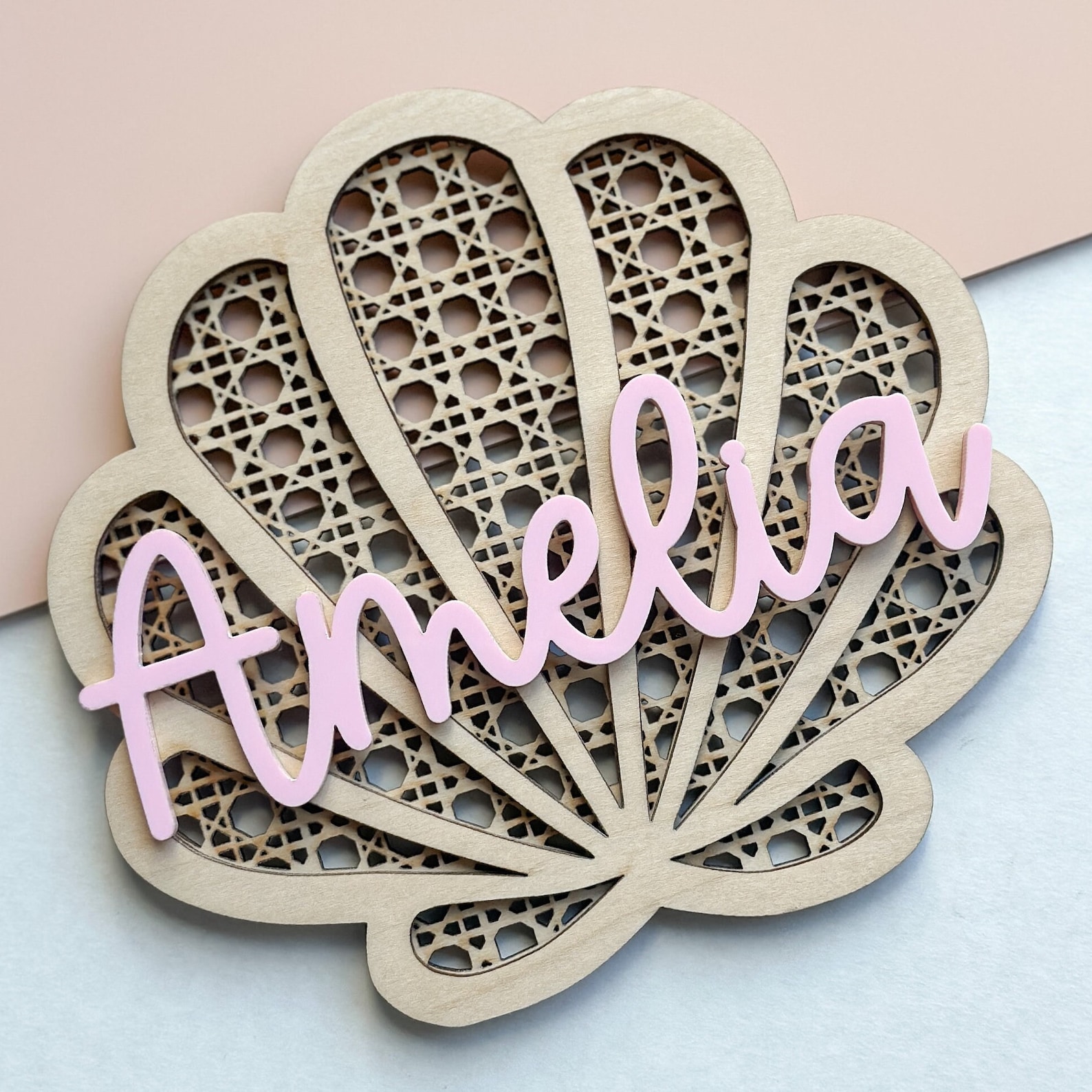Baby Name Sign Girl Seashell Hospital Name Board Newborn Girl Name Wood ...