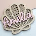 Baby Name Sign Girl Seashell Hospital Name Board Newborn Girl Name Wood ...