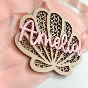 Baby Name Sign Girl Seashell Hospital Name Board Newborn Girl Name Wood ...