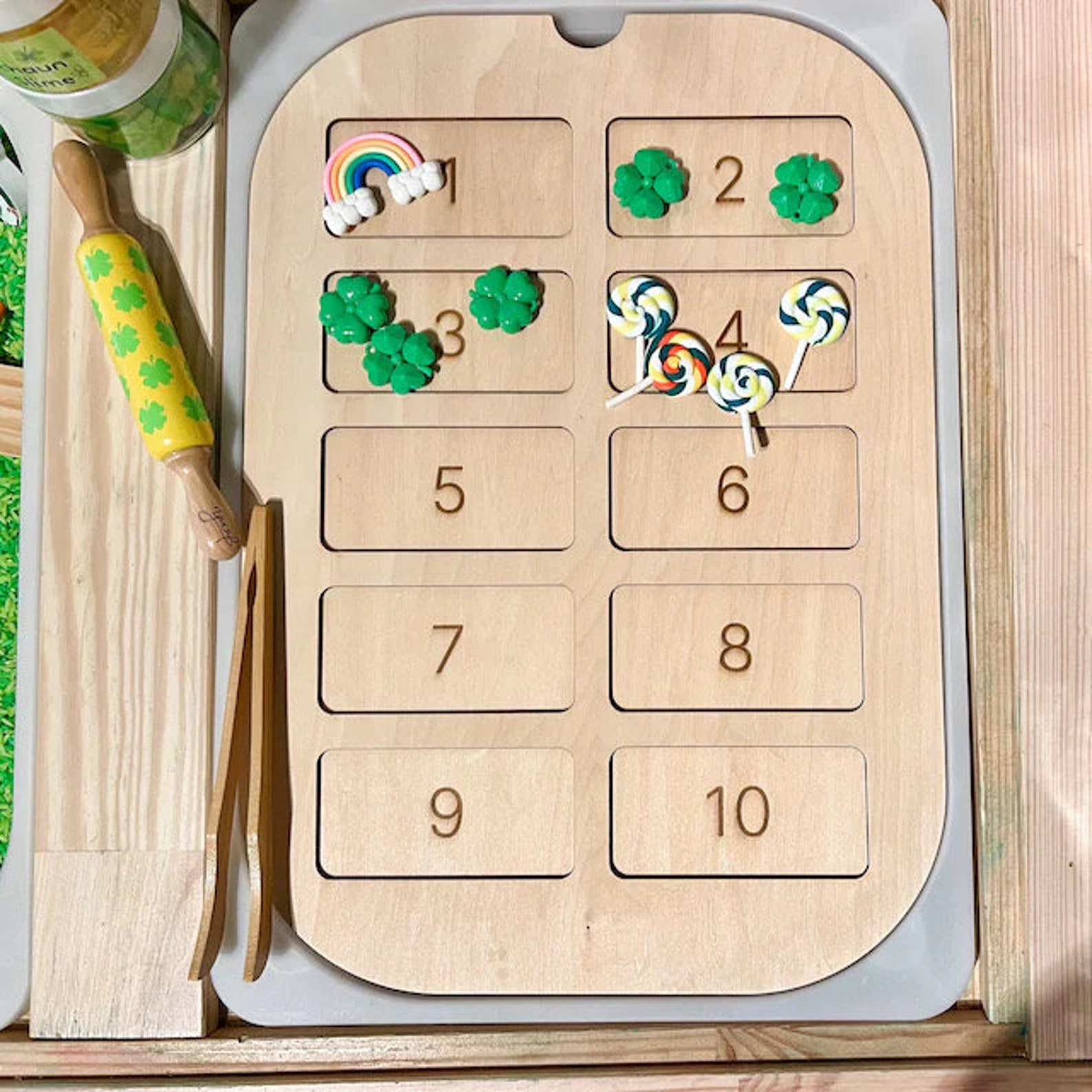 Flisat Table Insert Counting Board Toddler Learning Activity Montessori ...