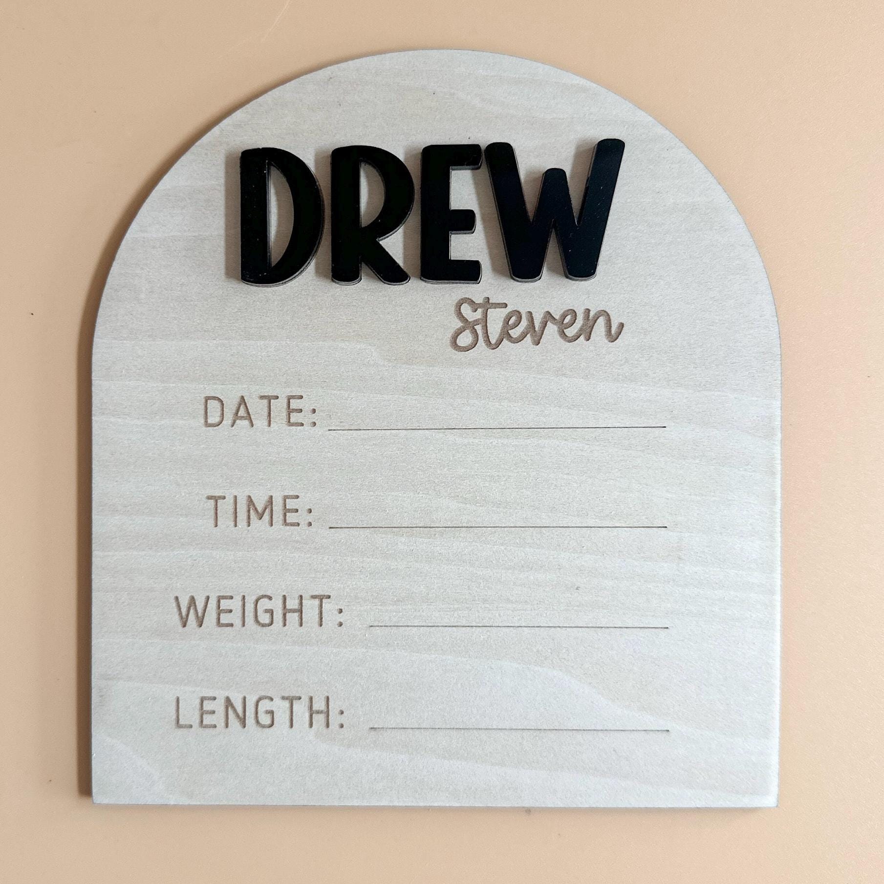 Custom Hospital Name Sign Newborn Name Plaque for Hospital Name Reveal ...