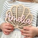 Baby Name Sign Girl Seashell Hospital Name Board Newborn Girl Name Wood ...