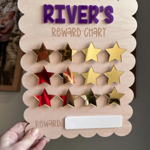 Star Reward Chart Toddler Behavior Chart Reusable Good Behavior Tracker ...