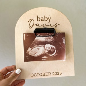 Custom Pregnancy Announcement Frame Keepsake Sonogram Frame New Mom ...