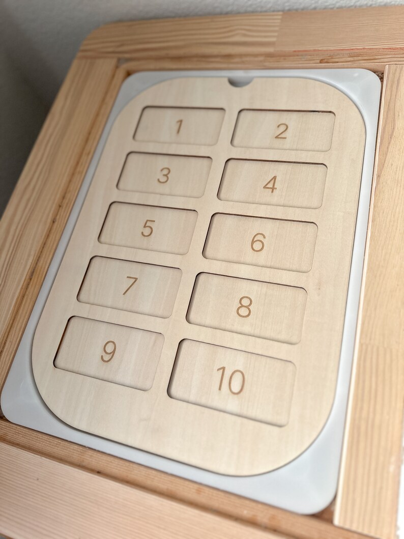 Flisat Table Insert Counting Board Toddler Learning Activity Montessori ...